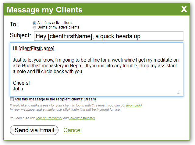 Bulk Messaging Your Clients