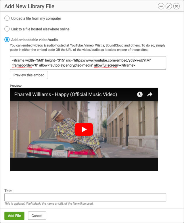 Seamlessly Share Video & Audio with Embedded Files