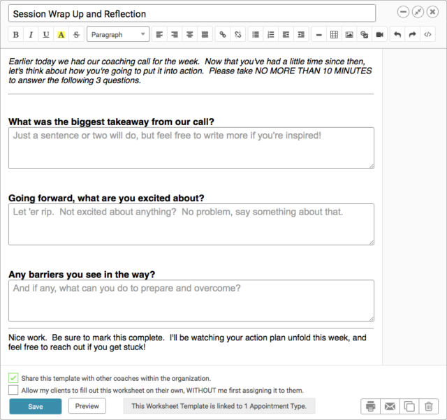 Appointments: Post Worksheets and Type-Specific Availability