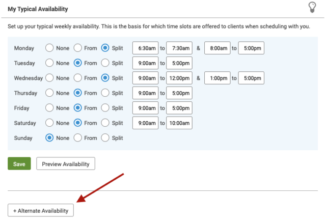 Alternate Availability for Appointment Scheduling